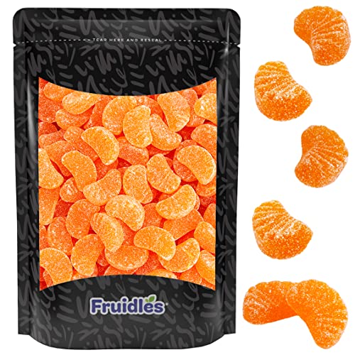 Orange Gummi Slices Candy, Delicious Sugar Coated Fruit Flavors Gummie ...