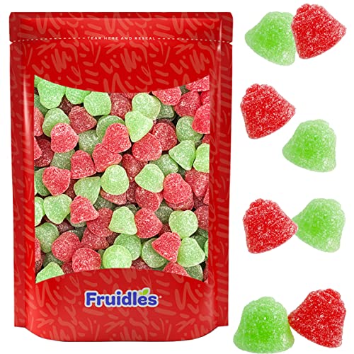 Christmas Holiday Jelly Bells Mix Fruit Gummy Candy, Half-Pound | Fruidles
