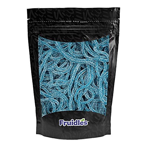 Sour Blue Raspberry Licorice Laces Candy | Fruidles